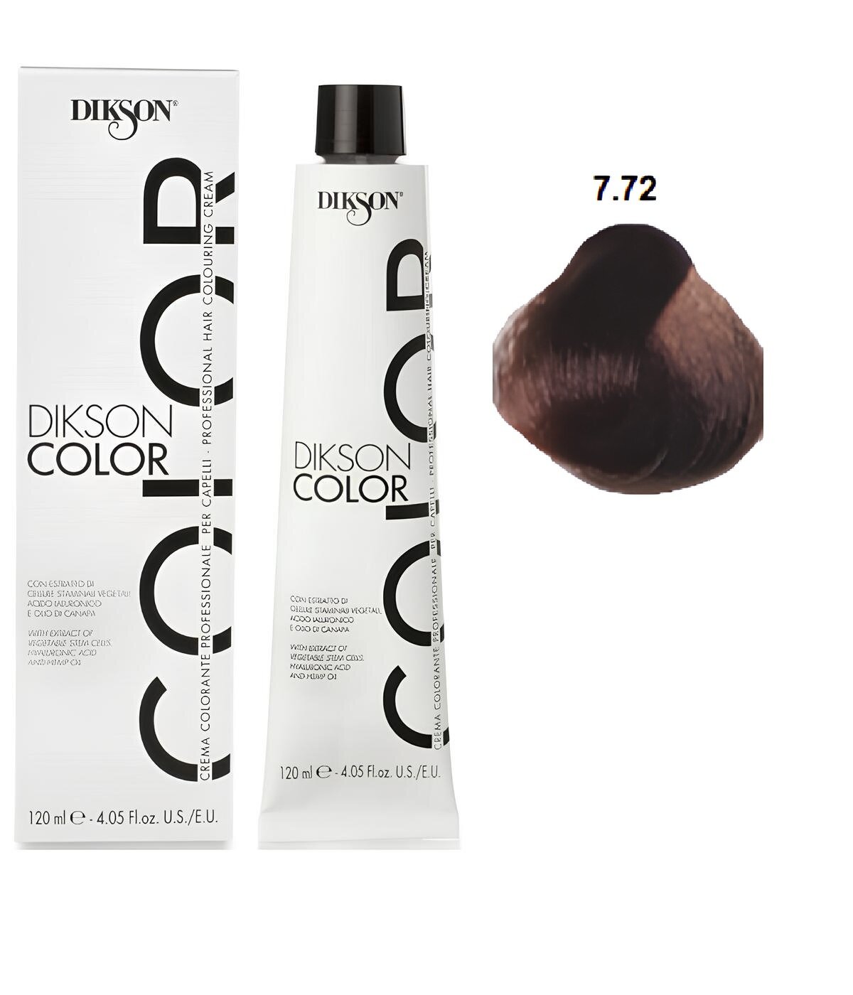 Краска для волос DC 7/72 русый шоколадный Dikson Biondo Cioccolato, 120 мл