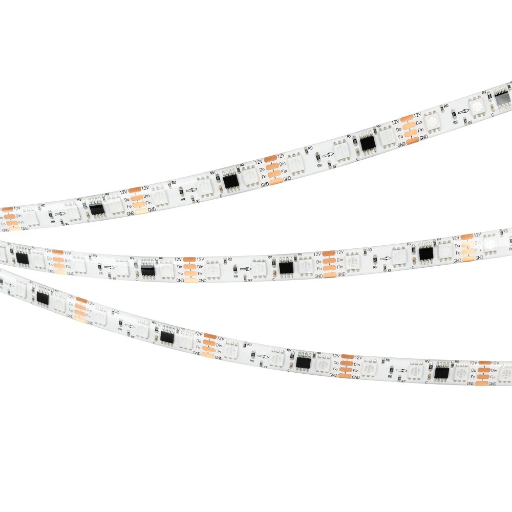 Лента герметичная SPI-SE-B60-10mm 12V RGB-PX3-BPT (12 W/m, IP65, 5060, 5m) (Arlight, бегущий огонь) 039597