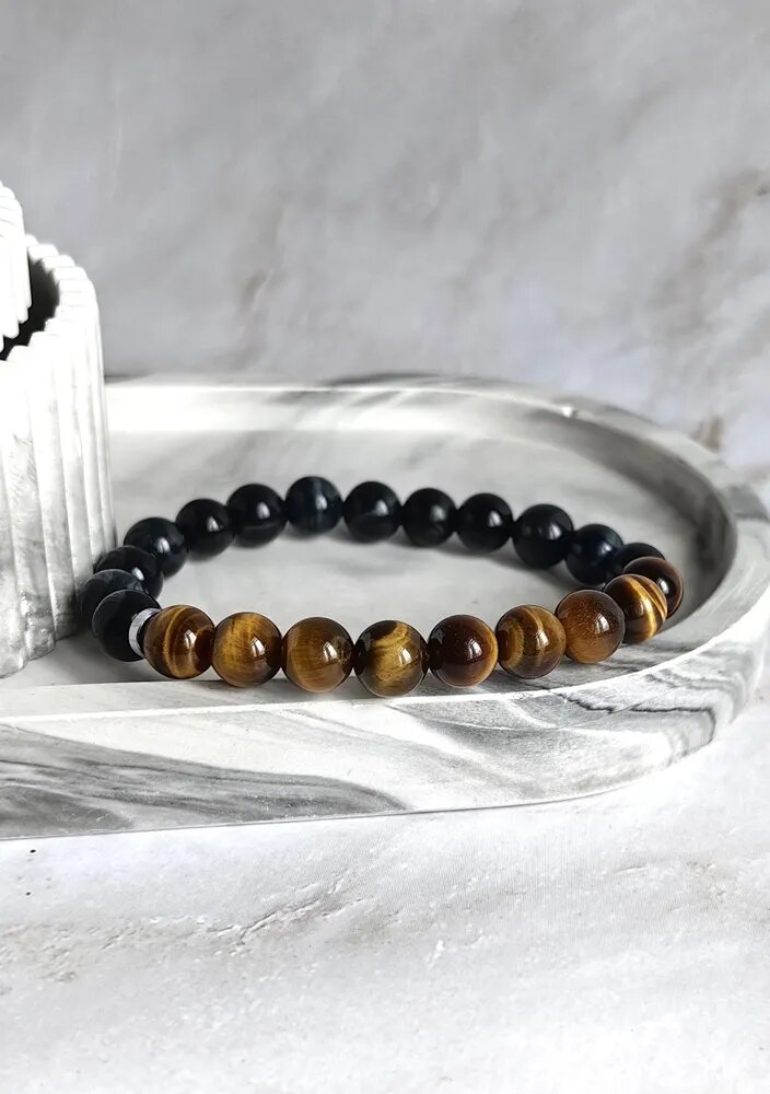 Браслет, соколиный глаз, тигровый глаз