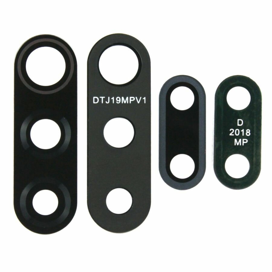 Cтекло основной камеры для Xiaomi Redmi 9 (комплект 2 шт.) Черный