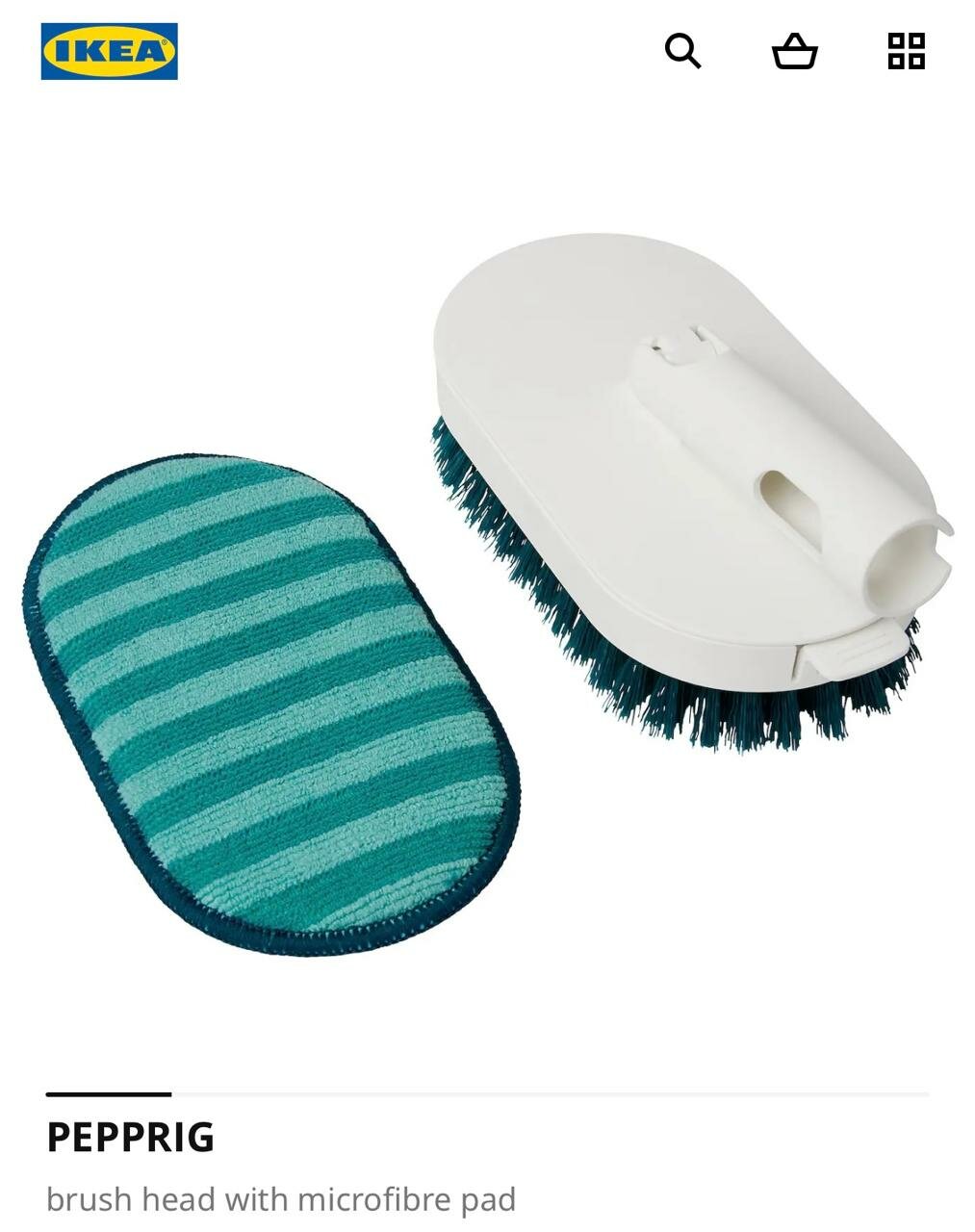 Щетка для уборки PEPPRIG IKEA, с насадками из микрофибры, универсальная