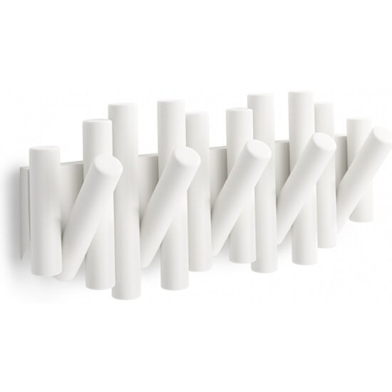 Вешалка Umbra настенная Picket, 5 крючков, белая