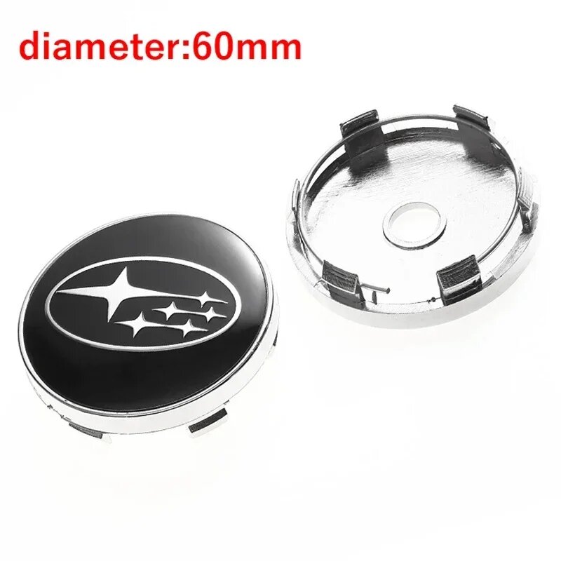 4 шт, 60 мм, крышки центра колес автомобиля, колпаки для ступиц шин, эмблема для Subaru XV WRC WRX BRZ FORESTER TRIBECA IMPREZA LEGACY OUTBACK STI
