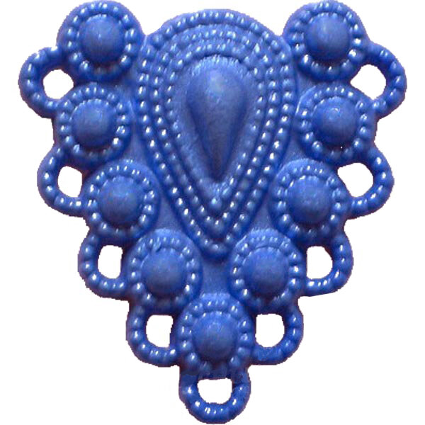 Молд для шоколада/мастики силиконовый Медальоны с жемчужинами 5 шт, 3х2,5 см. (Набор из 2 шт.)