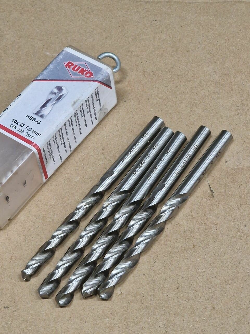Сверло по металлу Ruko HSS-G 7,0х109/69 мм 5 шт
