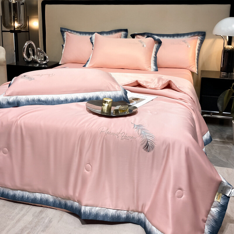 Одеяло Sleeping Yi, шелковое, с цифровой вышивкой, 200x230 см