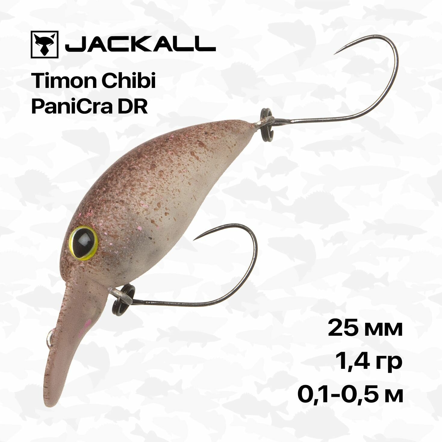 Воблер форелевый Jackall Timon Chibi PaniCra DR, 25 мм, 1,4 гр, #Shobokure Red Glow