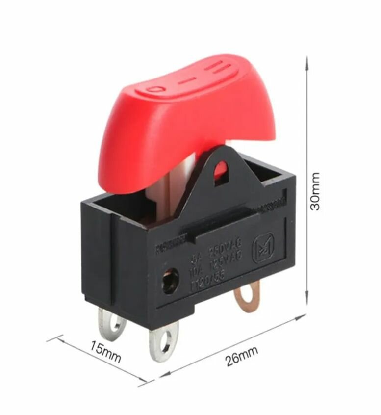 Кнопка для фена KCD15-103/T, цвет красный