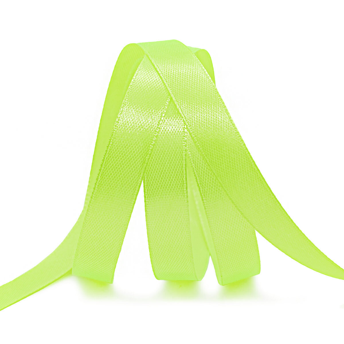 Лента атласная декоративная Айрис, 1,2см*22,86м, полиэстер (084 салатовый)