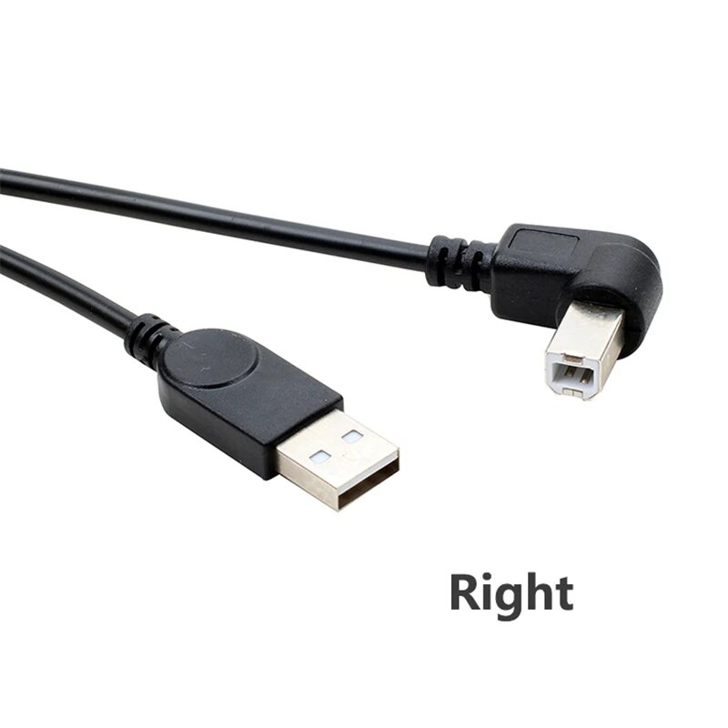 USB 2.0 кабель для принтера черный 3 м, Right