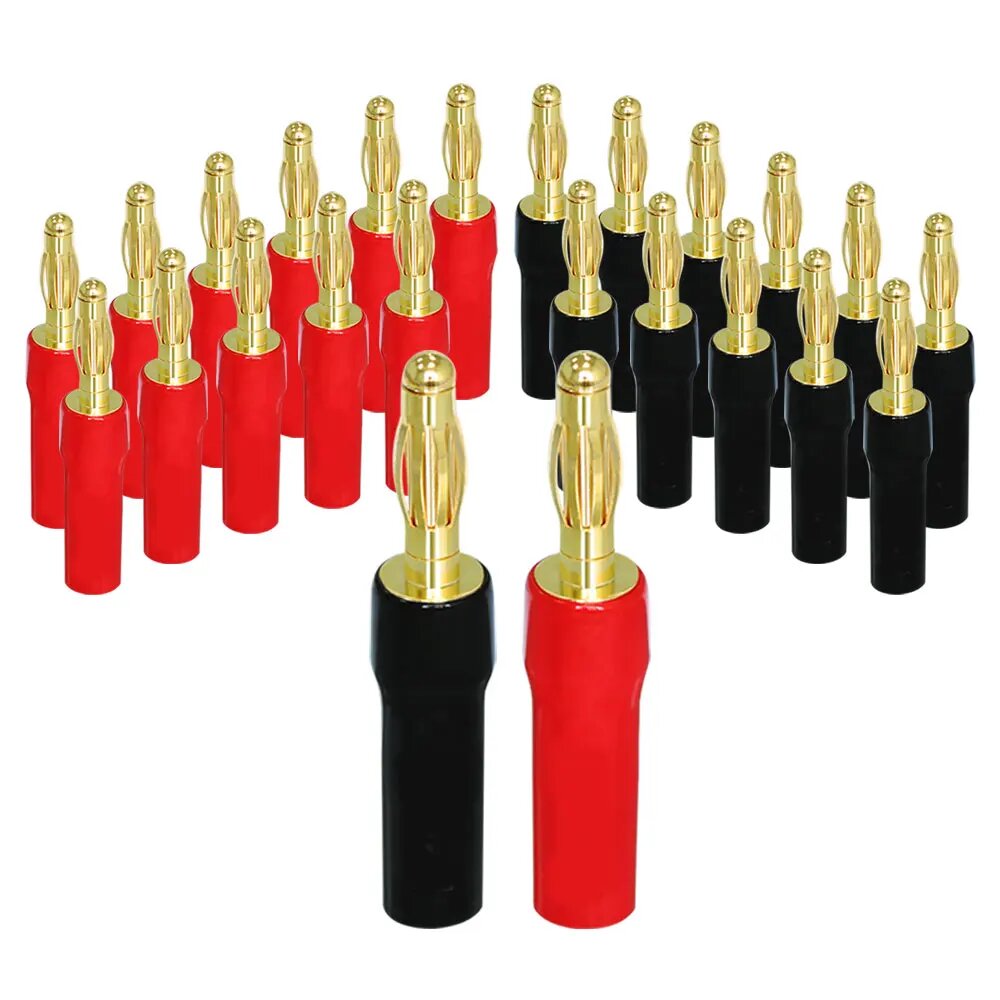 Музыкальный звук, штекеры типа «банан», закрытый винт, 24-каратное позолоченное разъем типа «банан», разъемы типа «банан» с двойным винтовым замком, разъем типа «банан»