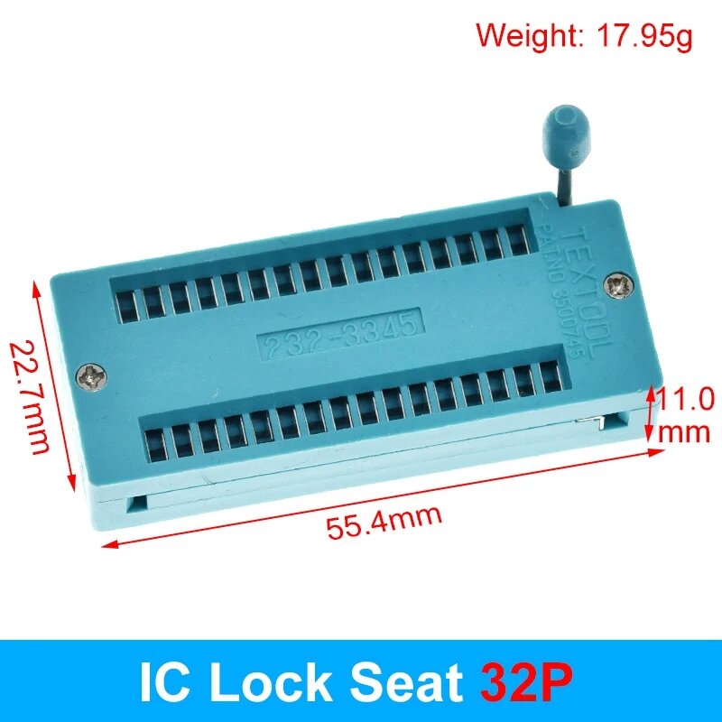 TZT универсальная тестовая розетка ZIF IC 1PCS, 32Pin
