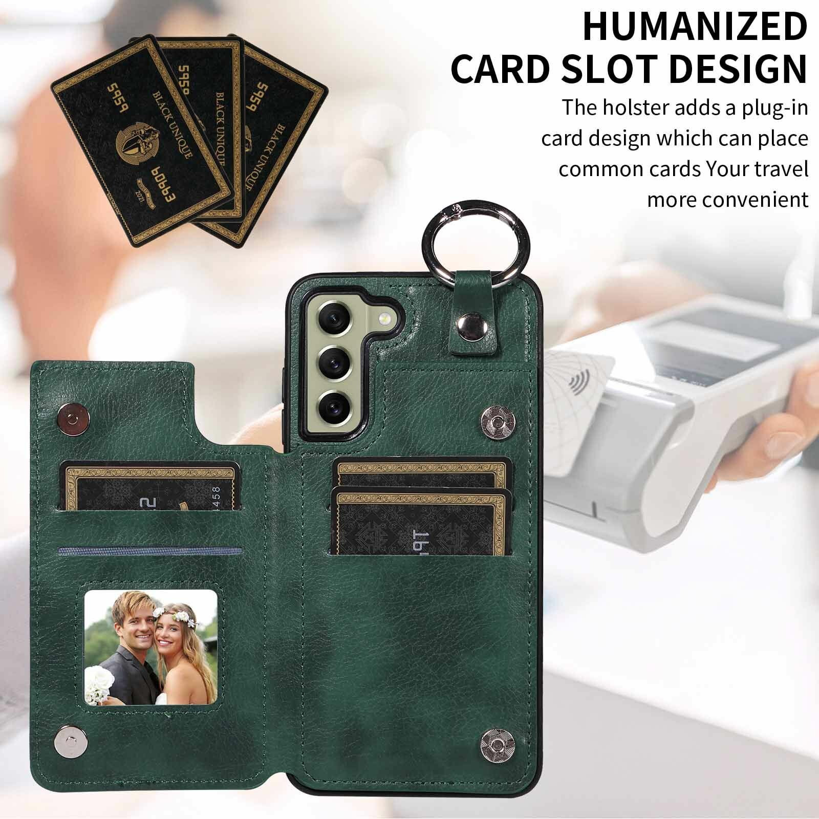 Кожаный чехол для Samsung Galaxy S21 FE/(Самсунг Галакси с21 FE) с отделением для карты/ Чехол-кошелек для / Кожа высокого качества