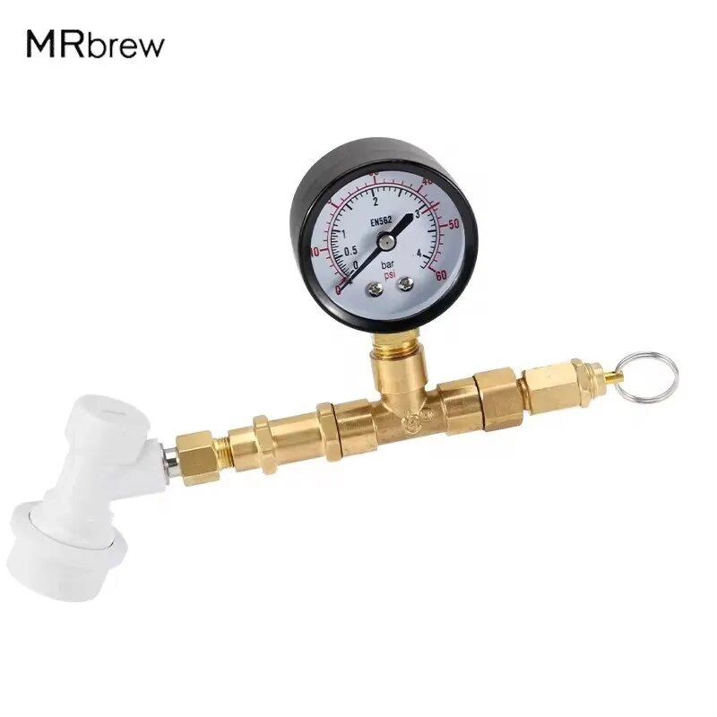 MRbrew Шаровой клапан с манометром для домашнего пивоварения