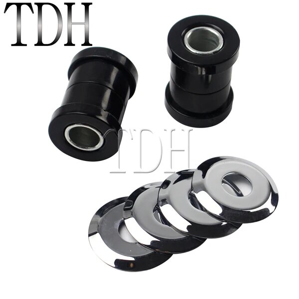 Для Harley Big Twins Sportsters 73-17 мотоцикла красный хром полиуретановые втулки стояка руля комплект демпфера втулка руля Черный, Chrome Black