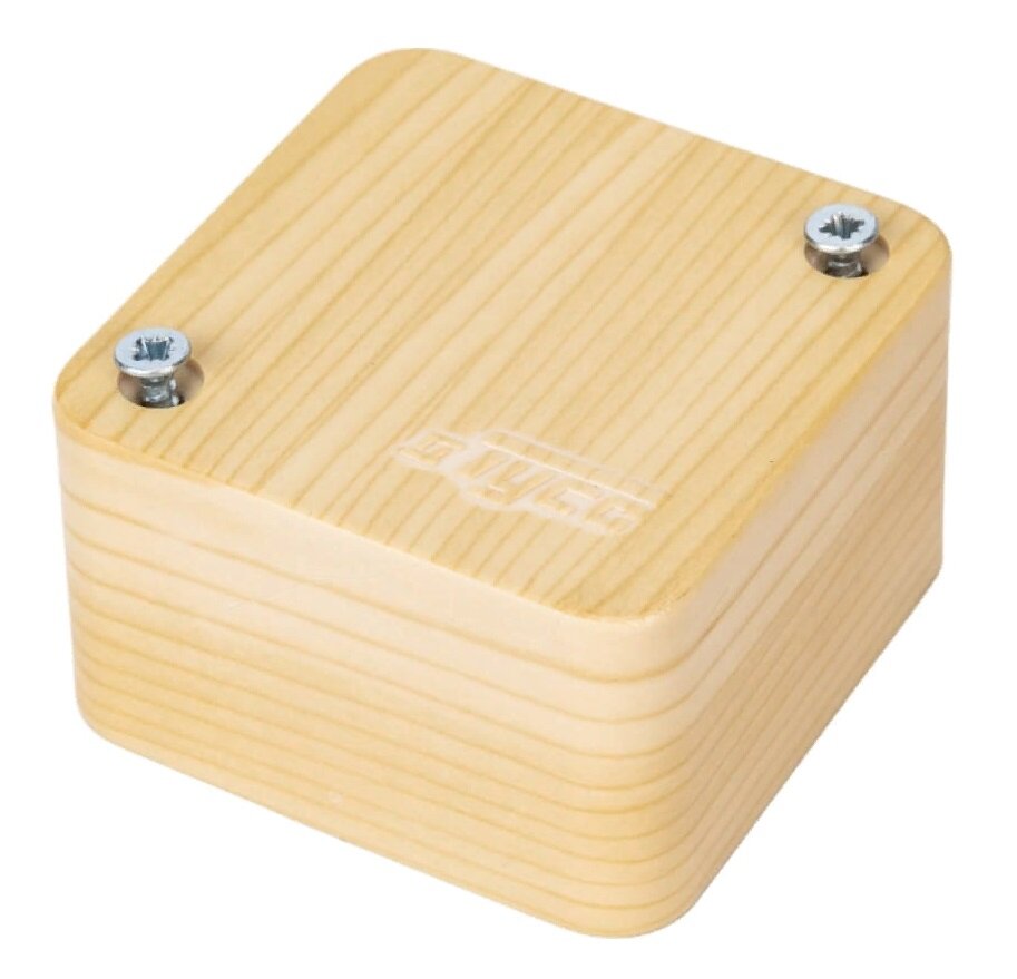 Коробка TYCO Коробка расп. для о/п, 55х55х32мм 2 клемника, сосна на светлой основе 65002-27М