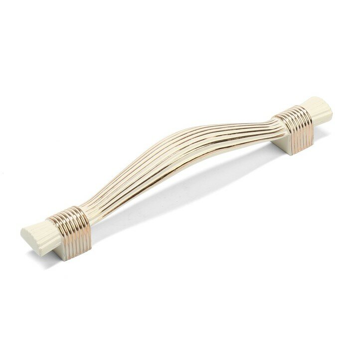 Ручка-скоба CAPPIO RSC018, м/о 128 мм, цвет белый/золото, 4 шт.