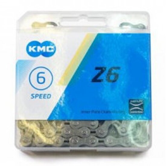 Цепь Kmc Z6 7,8-8,0 мм (6 скоростей) 116 звеньев серая