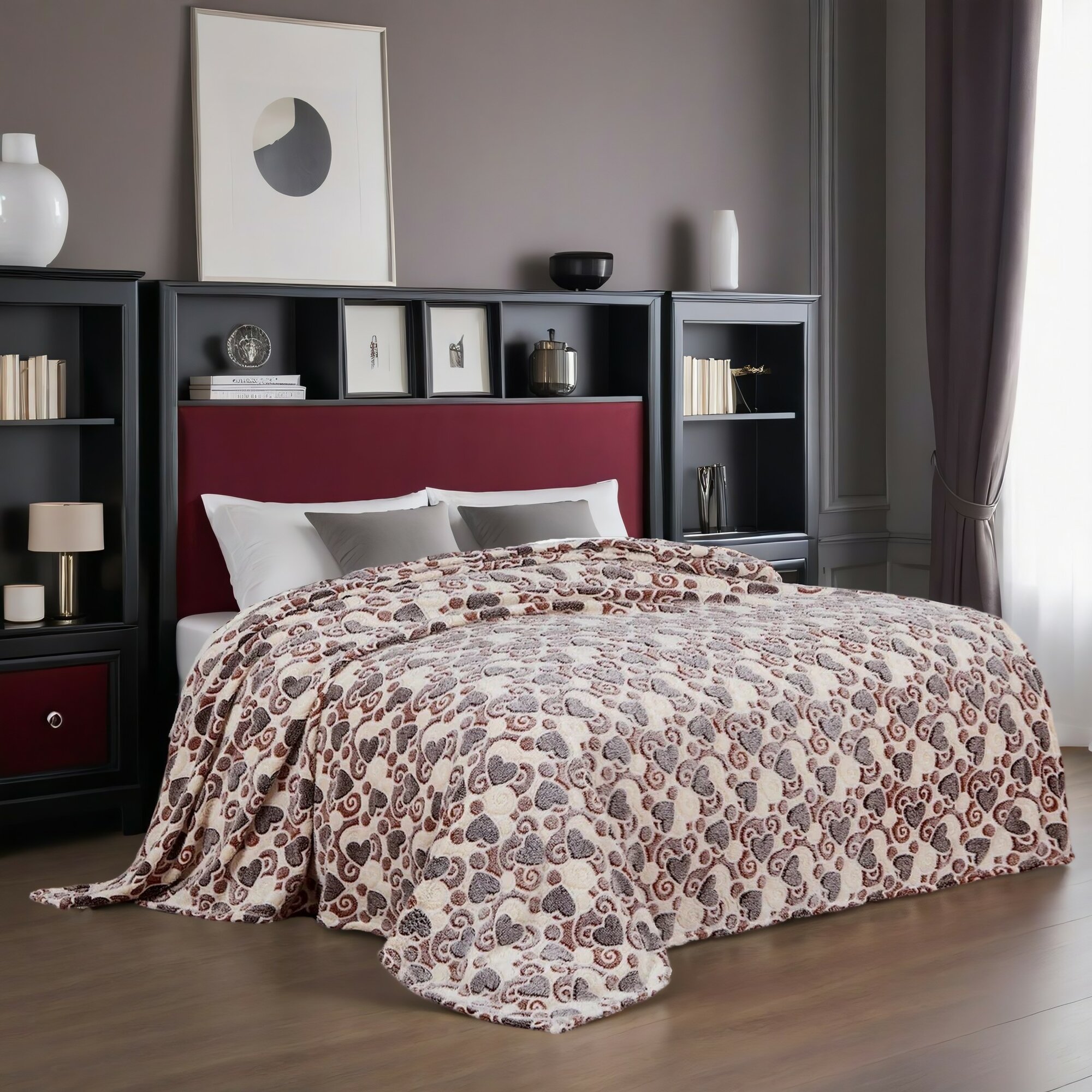 Плед 150х200 Cleo California покрывало на кровать и диван в подарочной упаковке