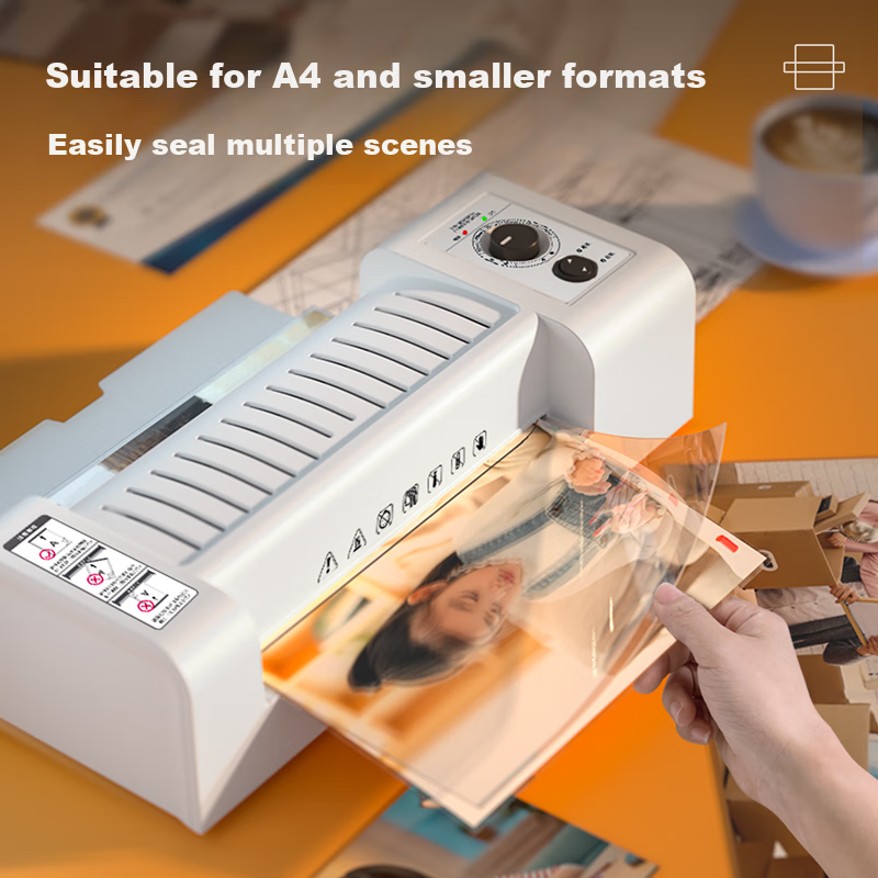 Deli (deli) 3891 Home Office Laminating Machine A4 Plastic Film Suitable for Automatic Forward and Reverse Film Document Photo Laminator/ Laminating Machine Gray