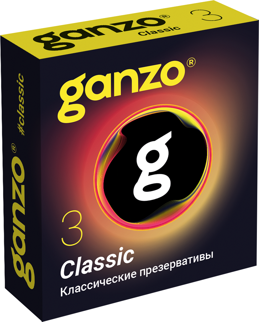Классические презервативы Ganzo Black Edition в стильной упаковке, надежная защита, 3 шт.