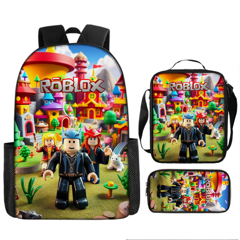 Рюкзак школьный + сумка через плечо + пенал-3 и 1 Сумка школьная мальчика для девочки подарок- Roblox