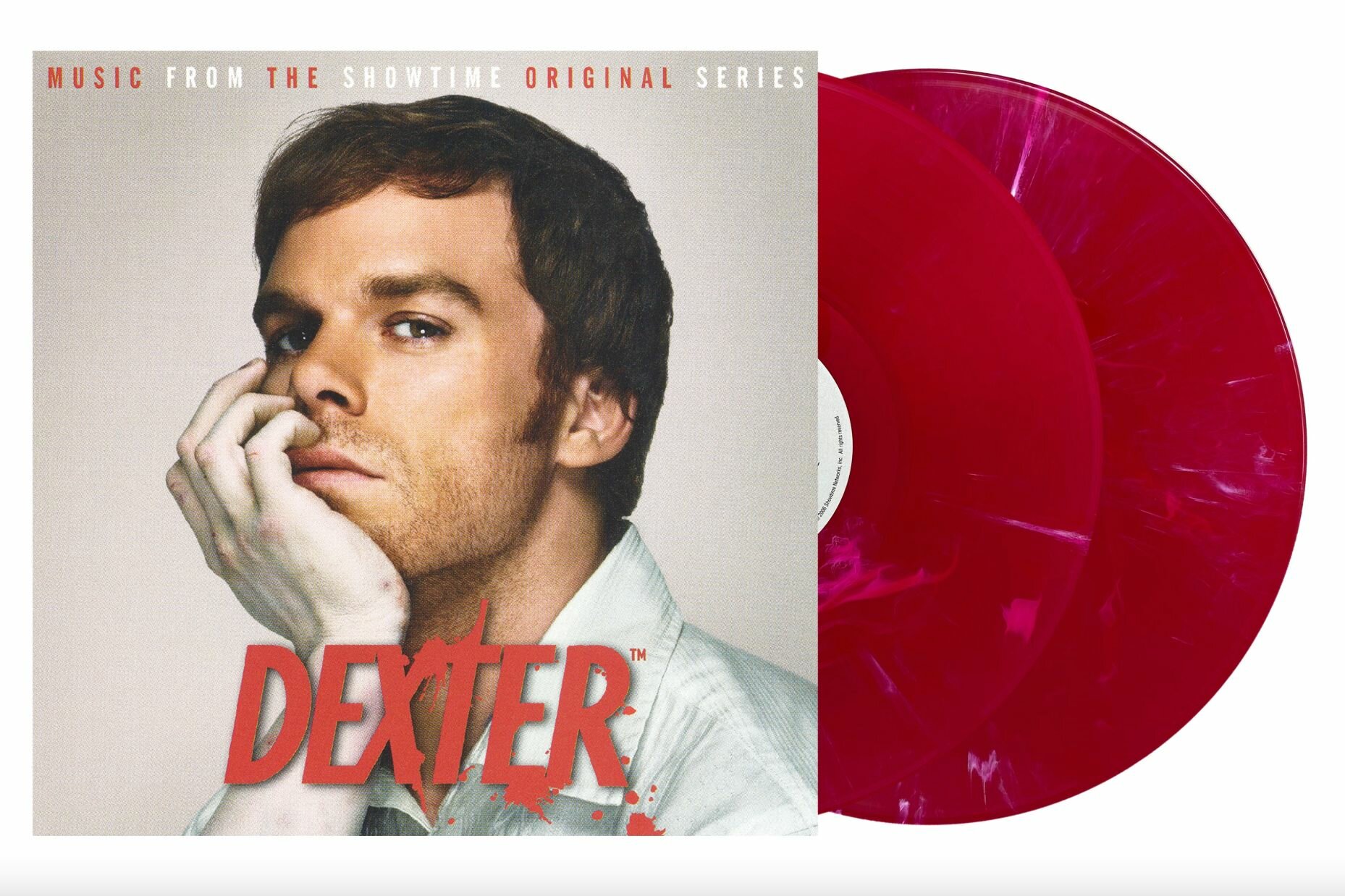 Dexter OST (1500шт в мире Red Blood with White Swirl, Special Limited Stereo Soundtrack) Цвет: Кроваво-Красная c Белыми Разводами, Виниловая Пластинка, Саундтрек сериала Декстер