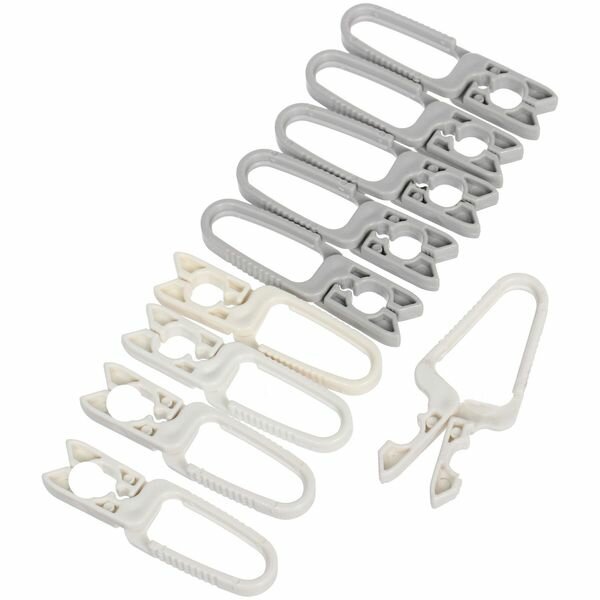 Прищепки-клипсы бельевые 10 шт, 7,2 см пластиковые, прочные, для сушки белья, штор, тюля