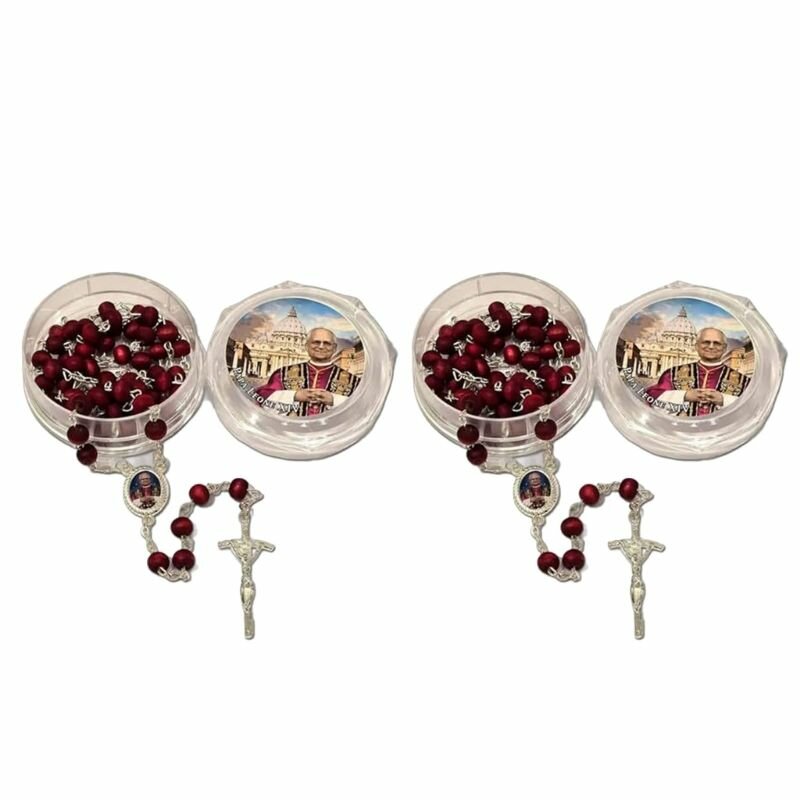 Четки Папы Льва XIV, аромат красных лепестков роз, религиозные четки с крестом, католический подарок