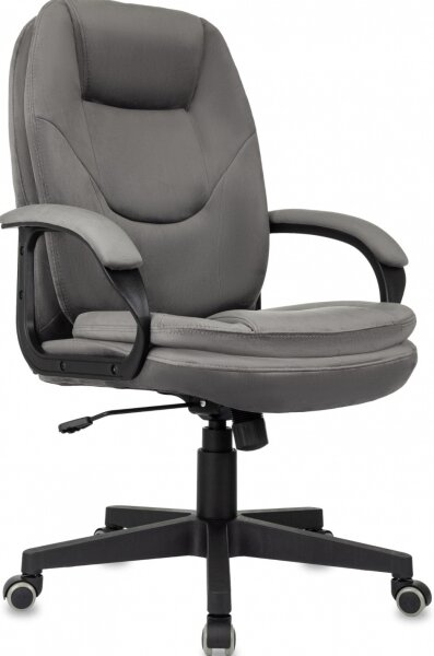 Кресло руководителя Бюрократ CH-668 темно-серый Holland 18, крестов. пластик