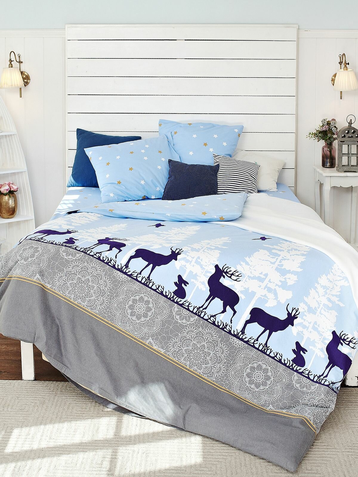 Постельное белье Евро наволочки 70х70, хлопок 100%, Фланель ADT