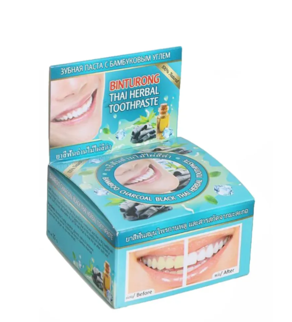 Зубная паста Binturong с добавлением бамбукового угля 33 г, Таиланд