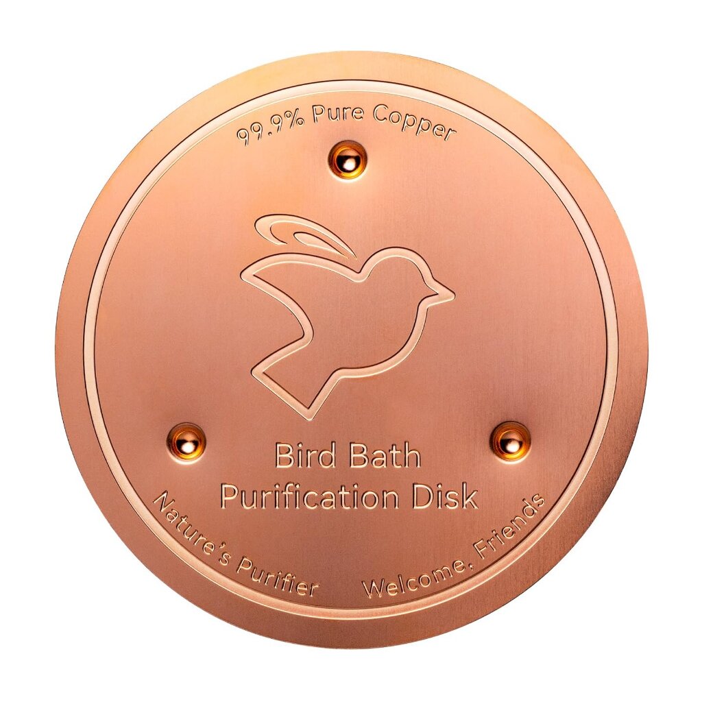 Медный диск для естественной очистки воды Для Обслуживания Купальни для птиц Сокращает Время уборки До каждых 14 Дней