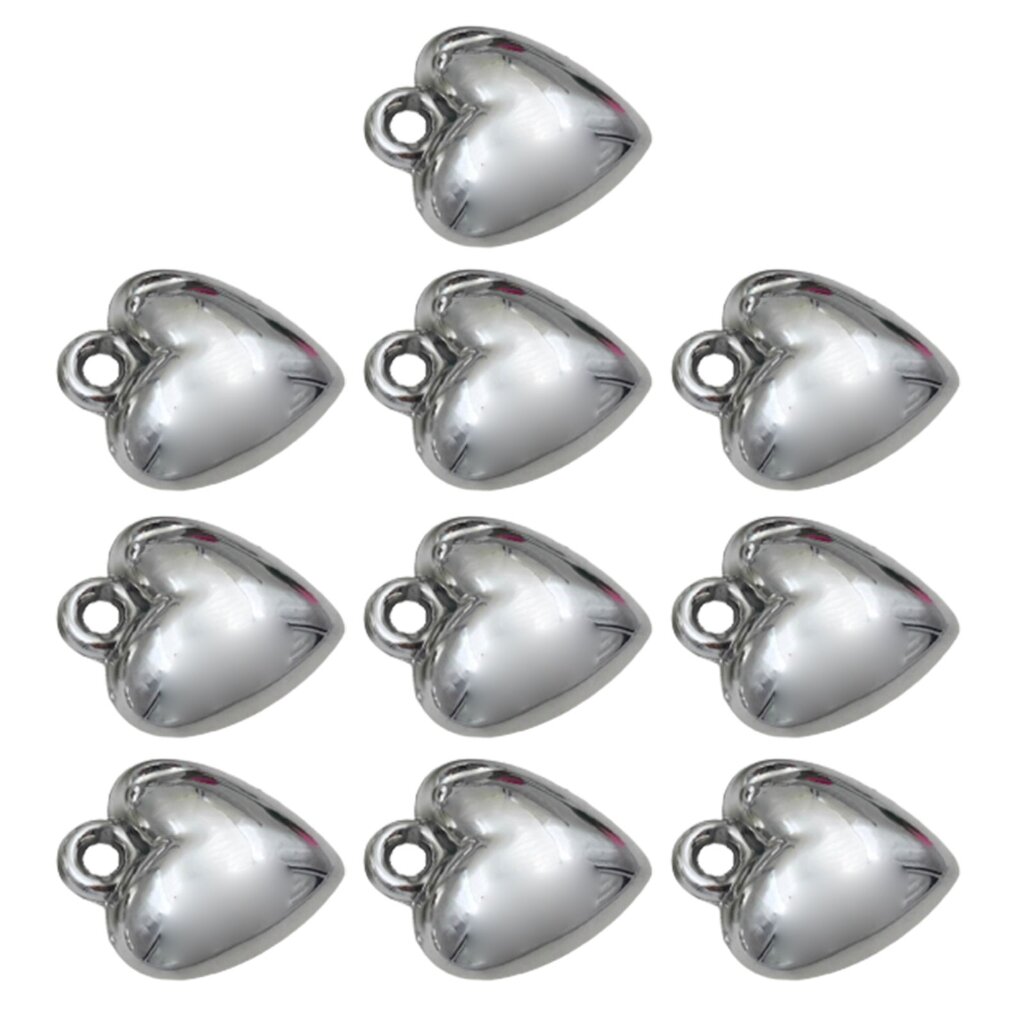 10 шт, объемная подвеска в форме сердца