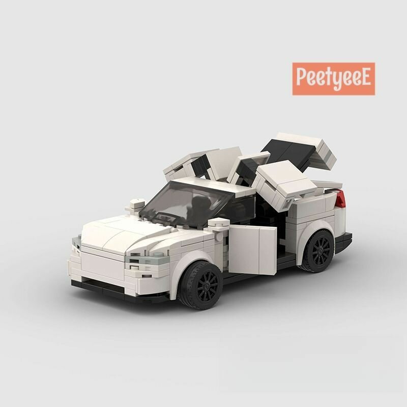Строительный блок автомобиля Тесла X Moc собранная игрушка из мелких частиц
