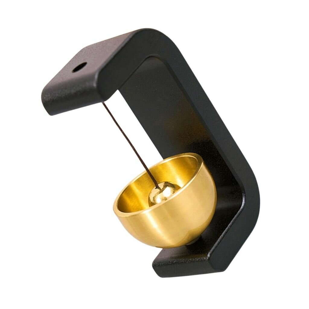 Магнитный дверной звонок для арендаторов, без сверления, декоративные колокольчики, Черный