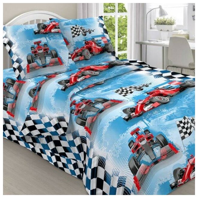 Лайт Постель комплект постельного белья "Болид-2" (простыня на резинке, размер 80 х 160см. )