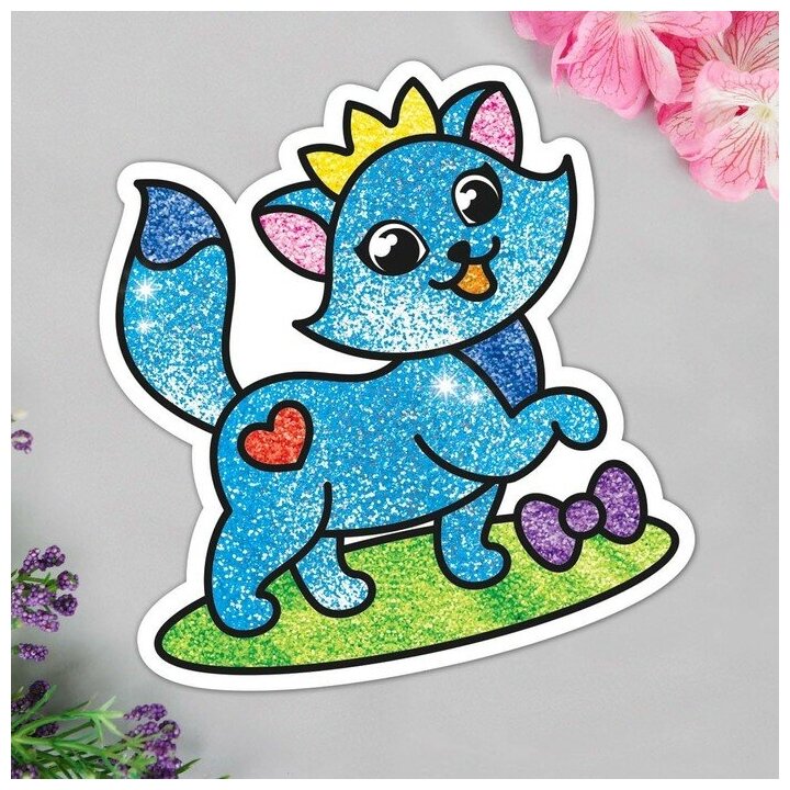 Фреска форменная с блёстками «Кошечка»