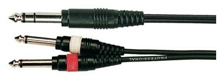 BB314-3M Кабель акустический, 6,35мм, стерео - 2х6,35мм, моно, 3м, Soundking