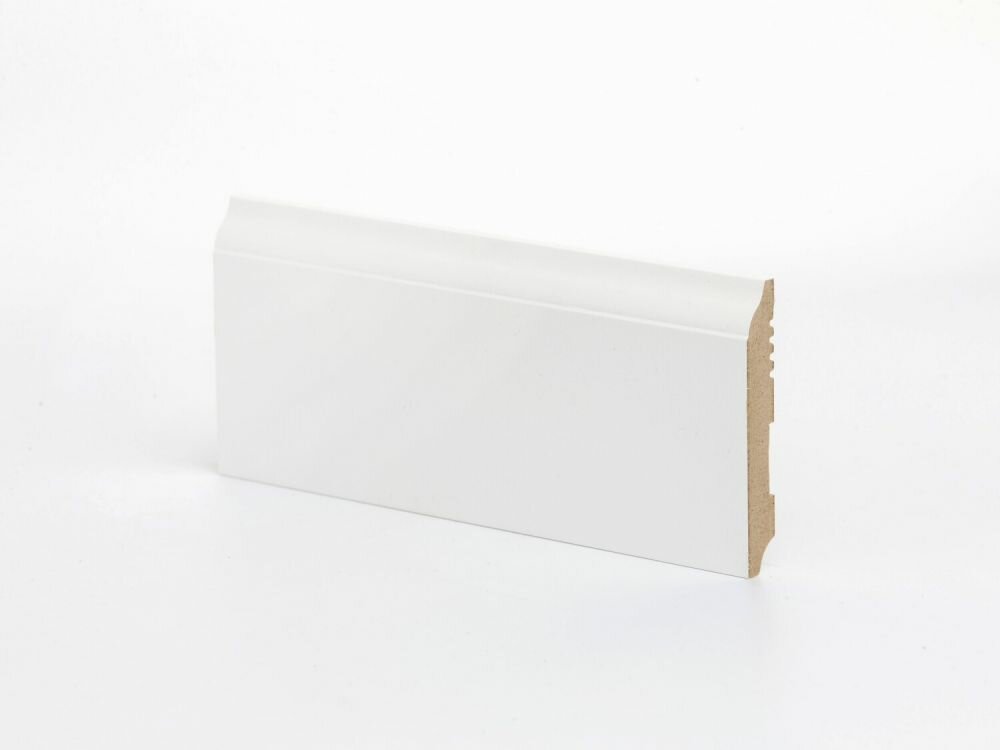 Плинтус Напольный МДФ Ликорн К-18 Белый В82хТ12х2050 мм DeArtio.