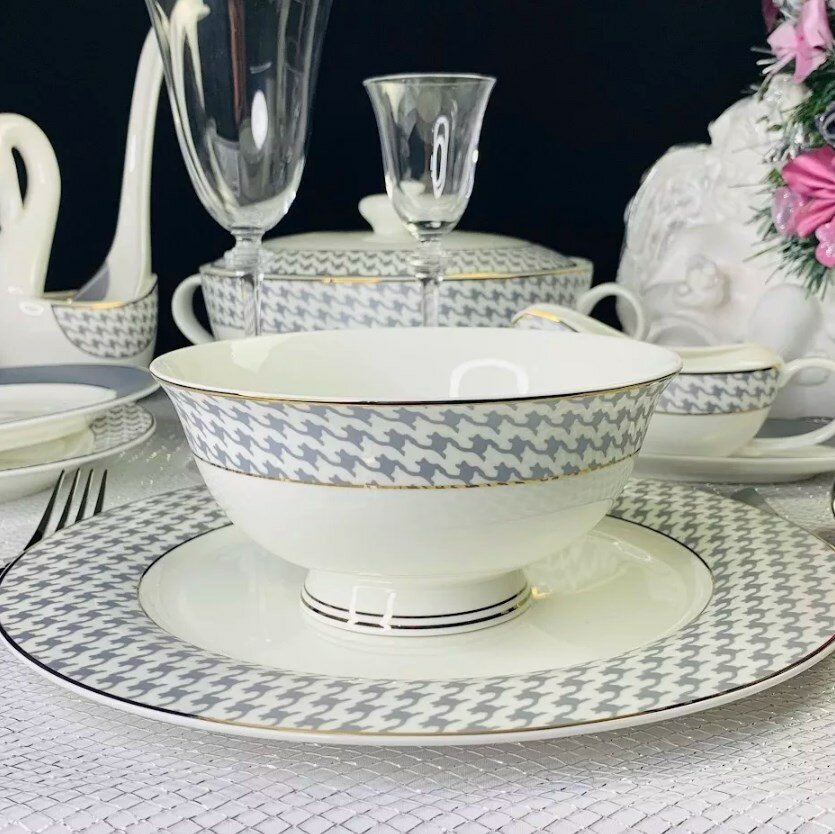 Набор из 6 салатников 15см EARL GREY Костяной фарфор 145-411 118-145-411