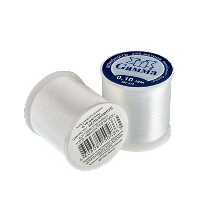 Gamma MF-04 Мононить 0.10 мм 100% нейлон 250 м Белый для рыболовной оснастки