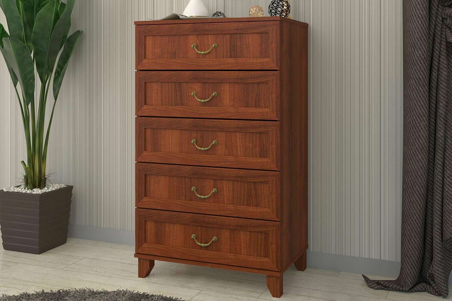 Комод Ренди 12М 70х40х120 ноче мария луиза, рамка квадро МДФ, ножка №3