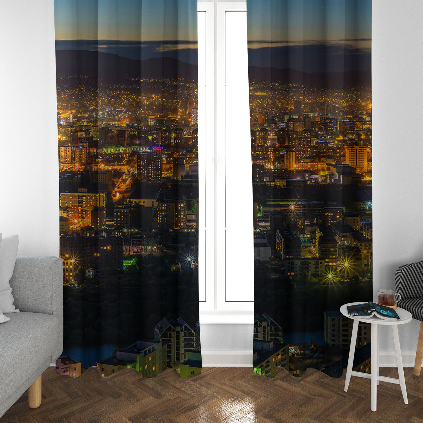 Фотошторы из габардина, 290х240см