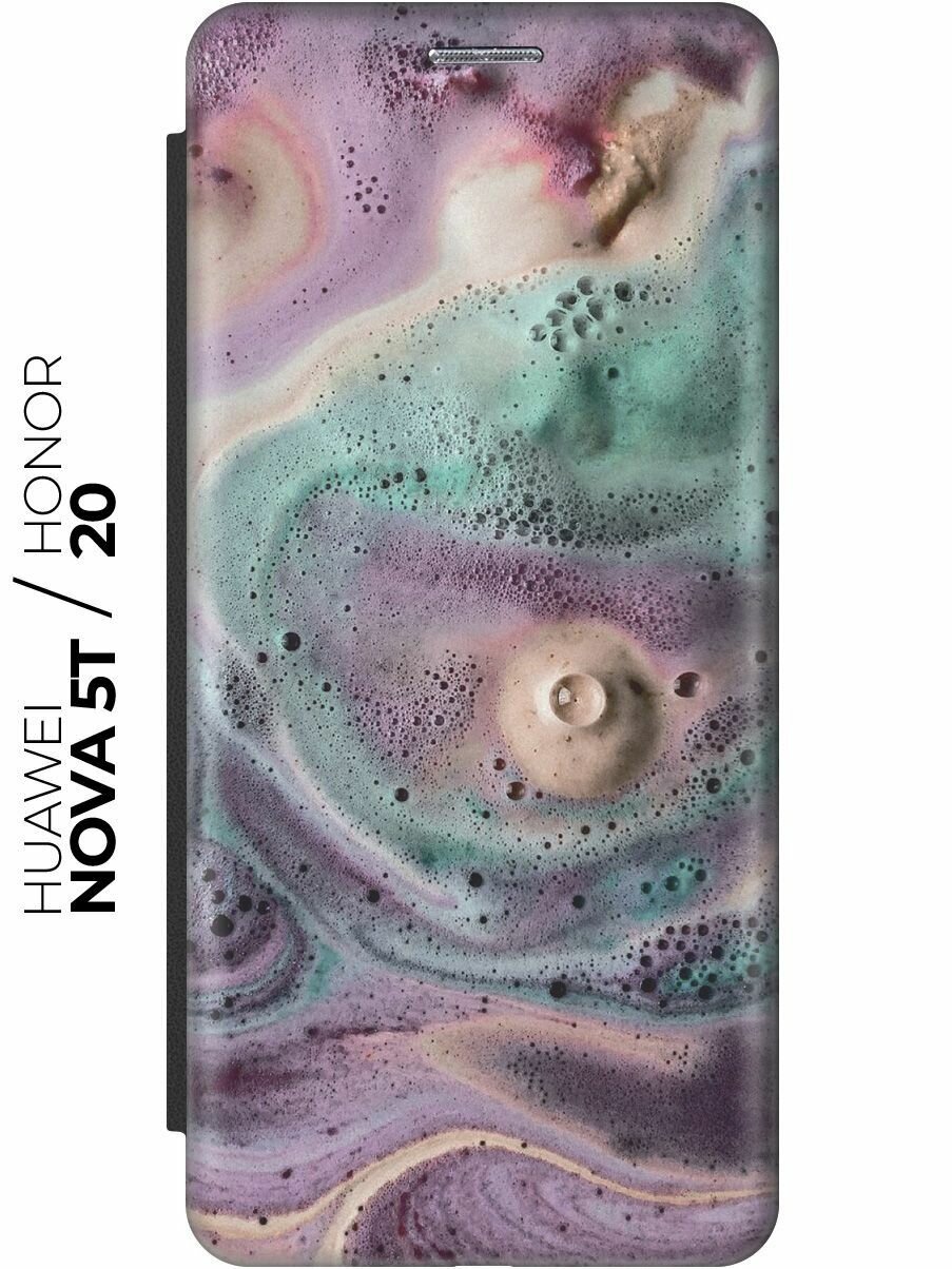 Чехол-книжка Зеленая пена на Honor 20 / Huawei Nova 5T / Хонор 20 / Хуавей Нова 5Т черный