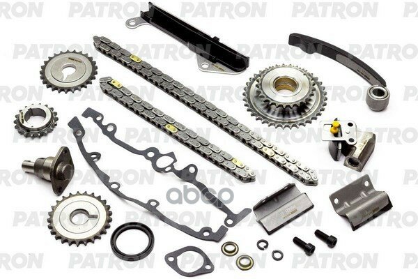 Комплект цепи ГРМ (Цепь-2, Нат-2, Усп-4, Шест-4, Прокл-2) NISSAN: ALMERA I 1.4 LX 95-00, PRIMERA 1.6 90-96, SUNNY III 1.4i, 1.