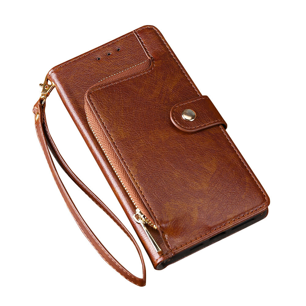 Чехол-книжка MyPads для Samsung Galaxy Note 10+ Plus / Самсунг Ноте 10 Плюс со шнурком (коричневый)