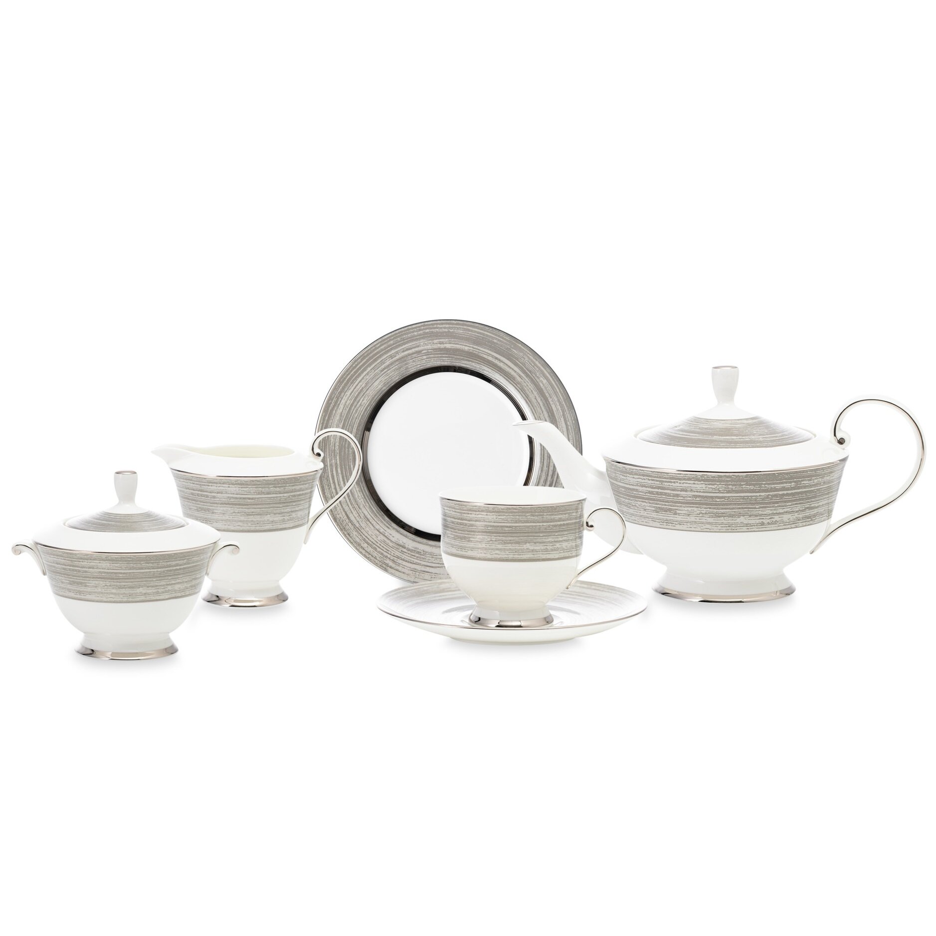 Чайный сервиз Narumi Duo Platinum NAR-51899-4416-Tea set 6/21