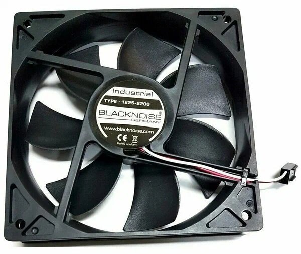 Вентилятор 120x120x25 NoiseBlocker 1225-2200-24 промышленный IP55 2200 об/мин, 37.2 дБА, напр. 24V