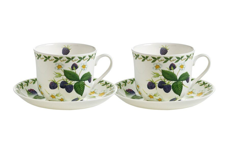 Набор 2 чашки с блюдцами Ежевика 0,48л (Maxwell&Williams)